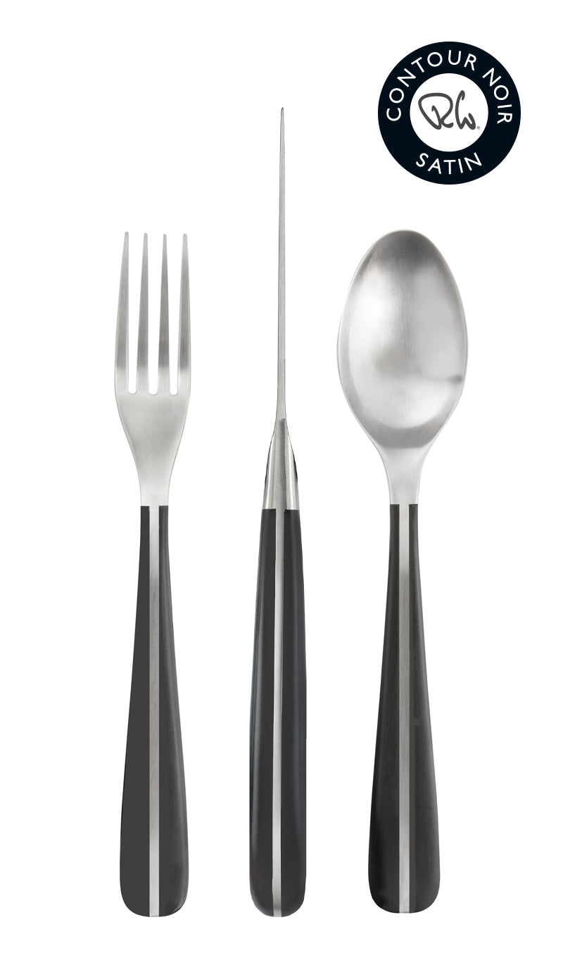 Contour Noir Satin Cutlery | Robert Welch Designs Ltd