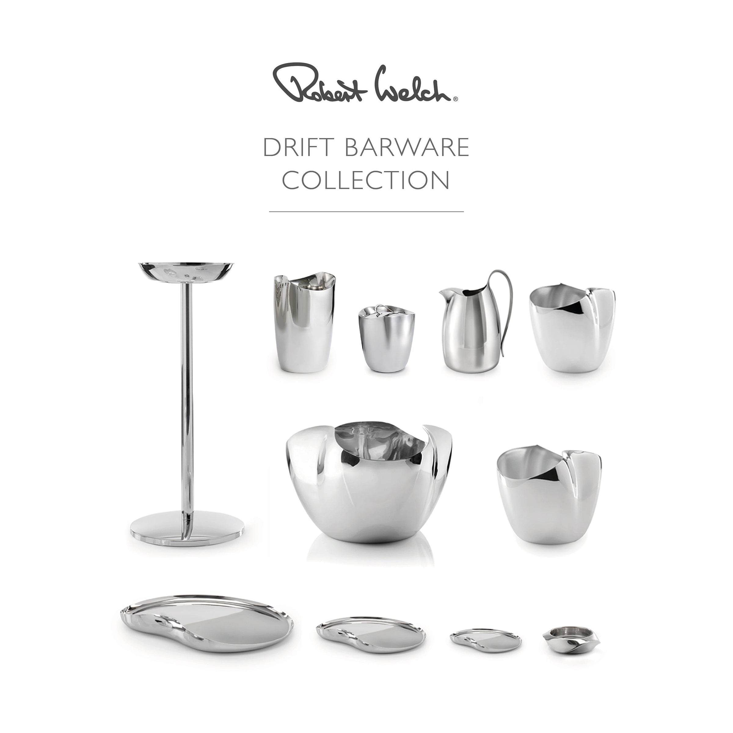Drift Double Walled Ice Bucket with Bar Tongs | Barware & Afternoon Tea | Robert Welch Designs Ltd