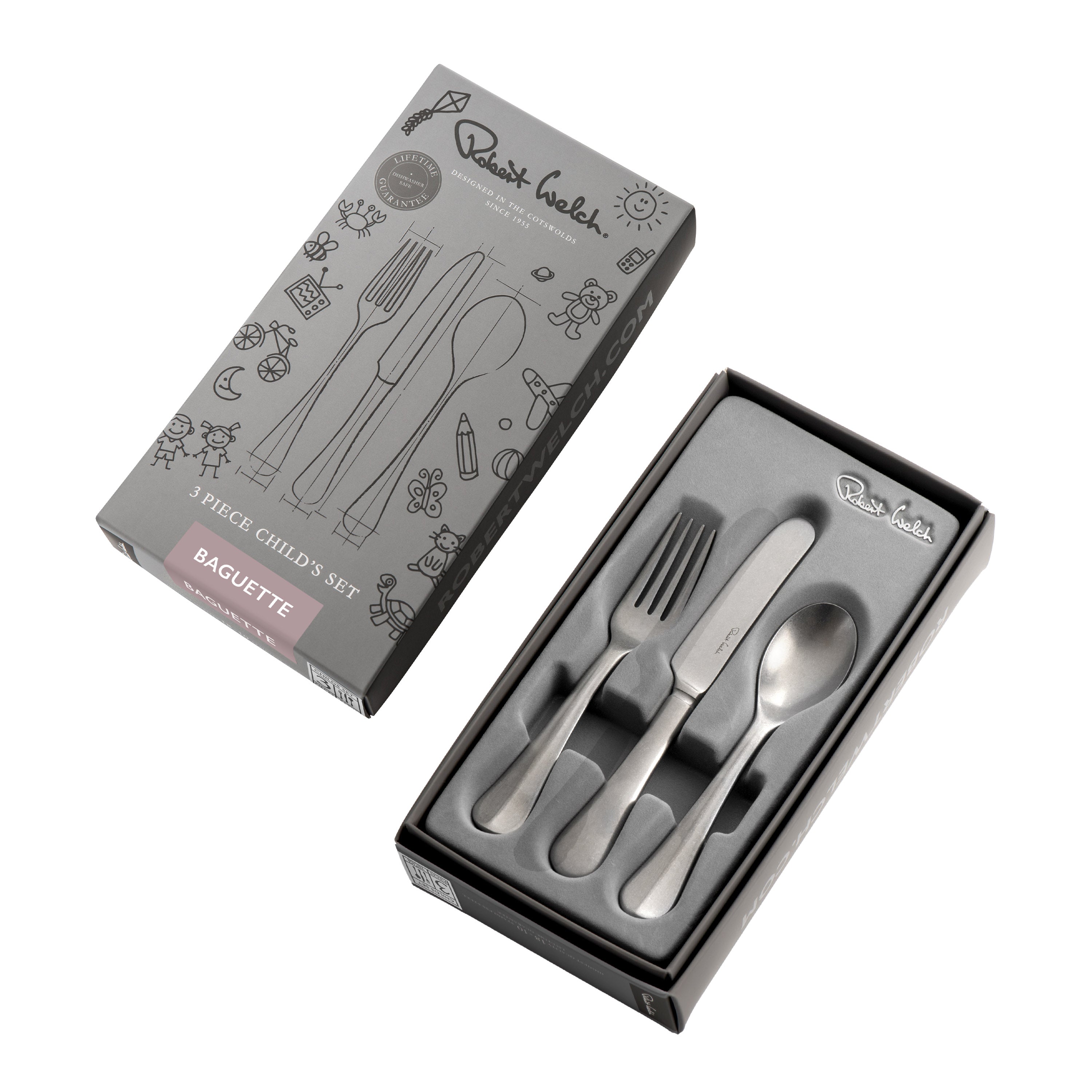 Baguette Vintage Children's Cutlery Set | 3 Piece Set | Cutlery ...