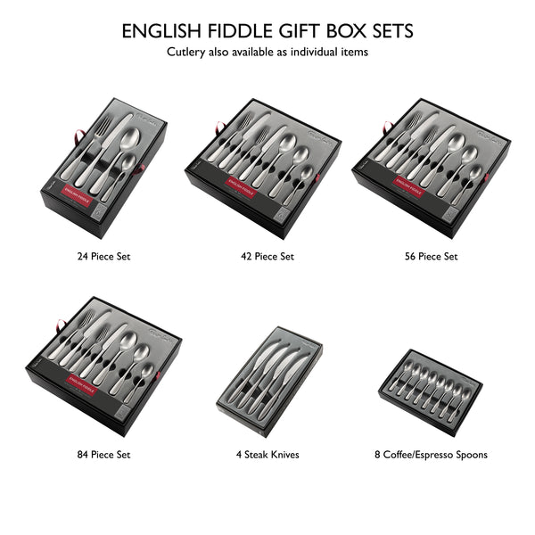 English Fiddle Vintage Cutlery Set, 42 Piece for 6 People | Robert ...