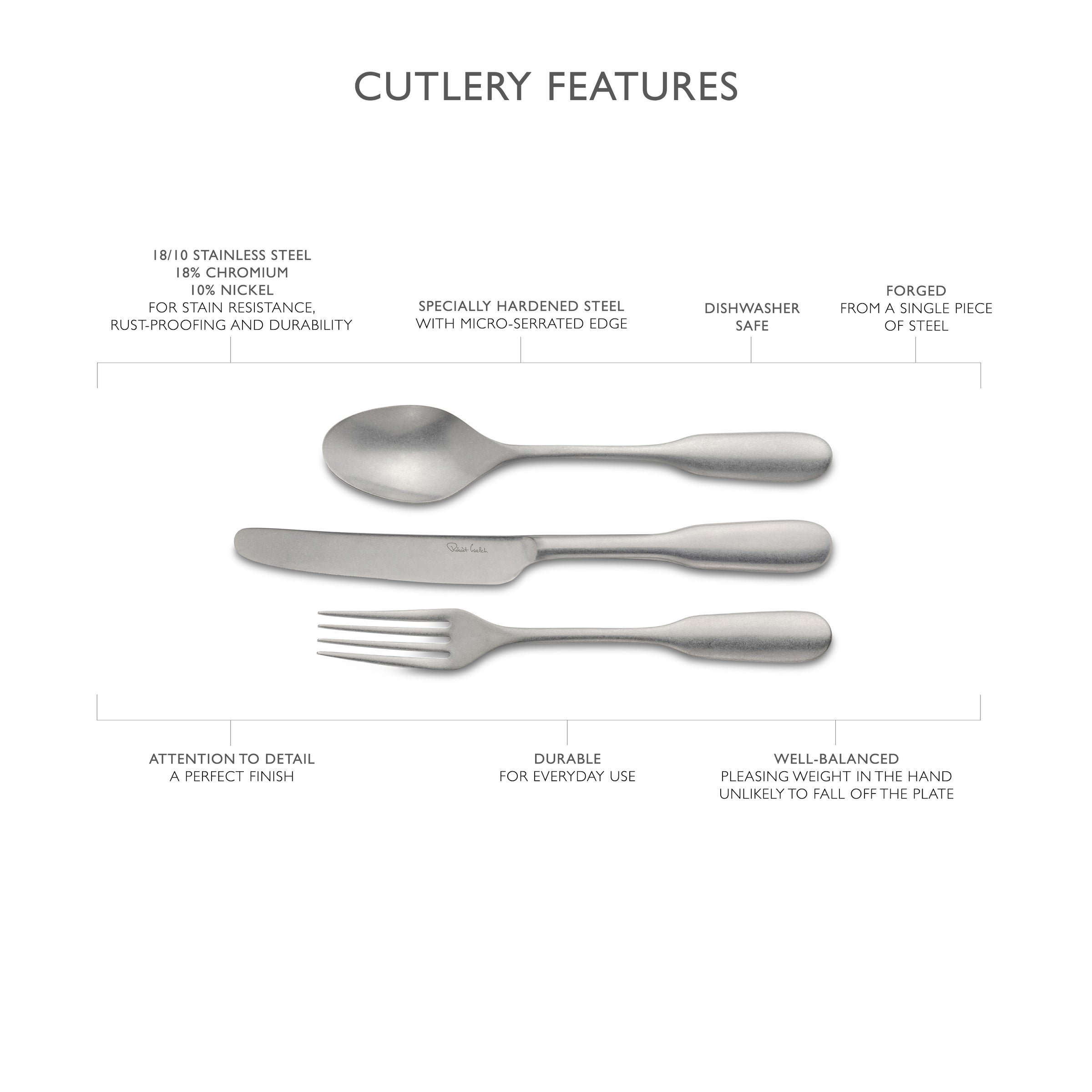 English Fiddle Vintage Cutlery Set | 42 Piece for 6 People | Robert ...