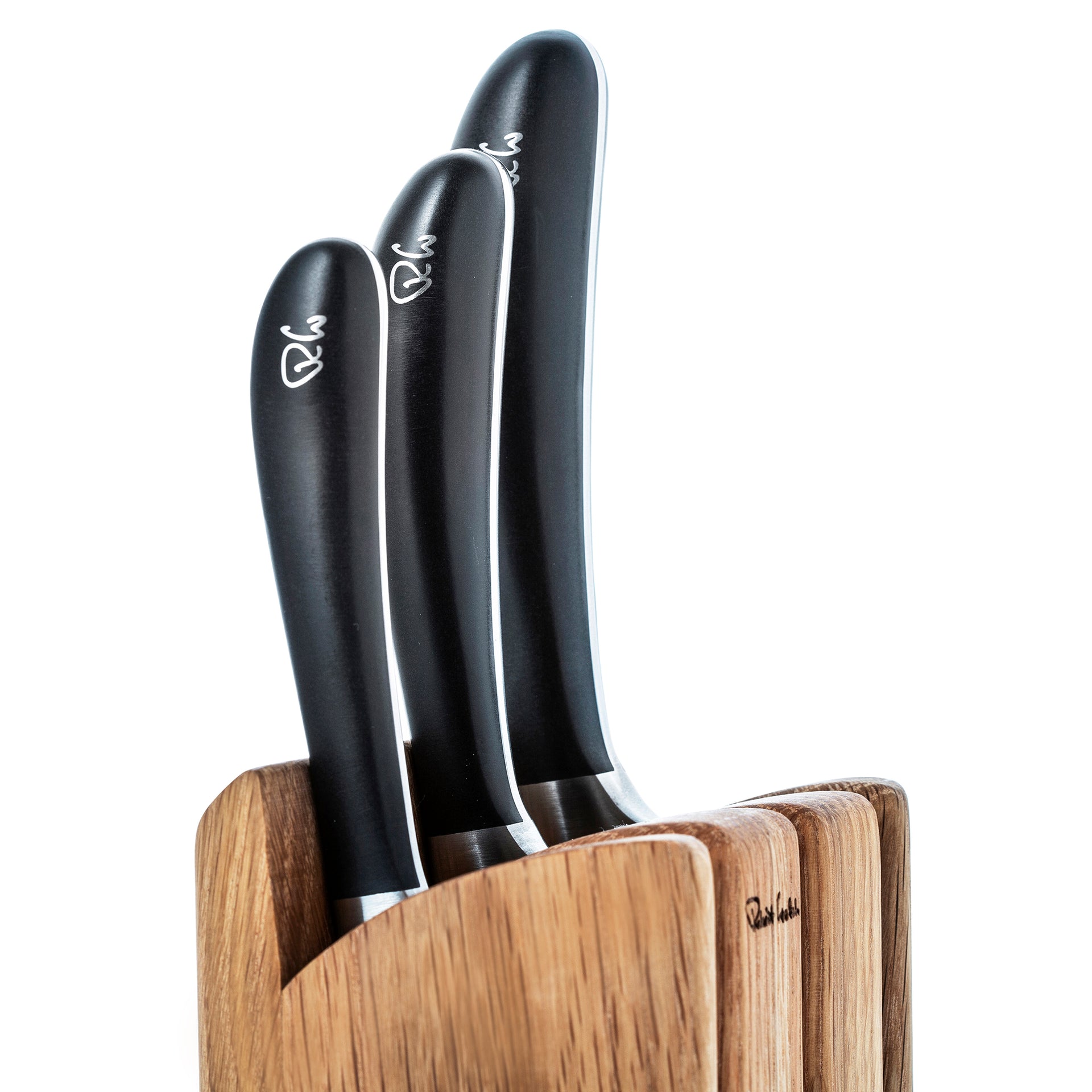 Signature Book Oak Chef's Set with Knife Sharpener | Kitchen Knife Set