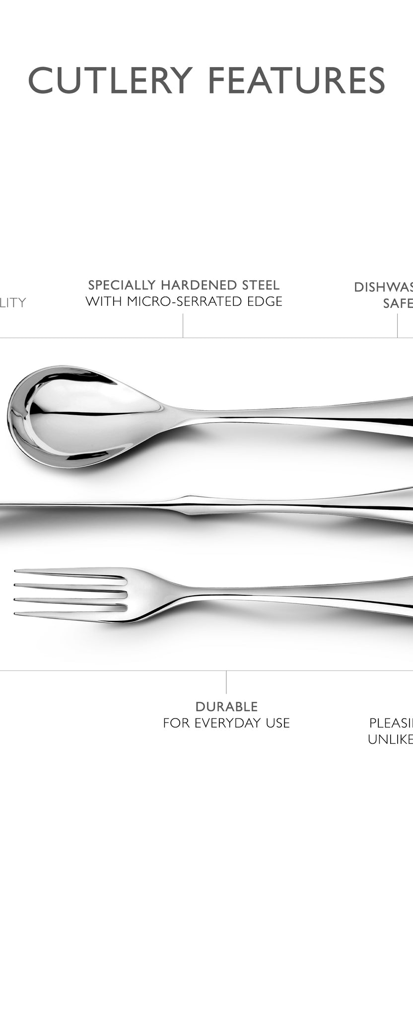 Ashbury Bright Cutlery Set | 56 Piece Set for 8 People