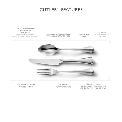 Baguette Bright Cutlery Sample Set | 3 Piece Set