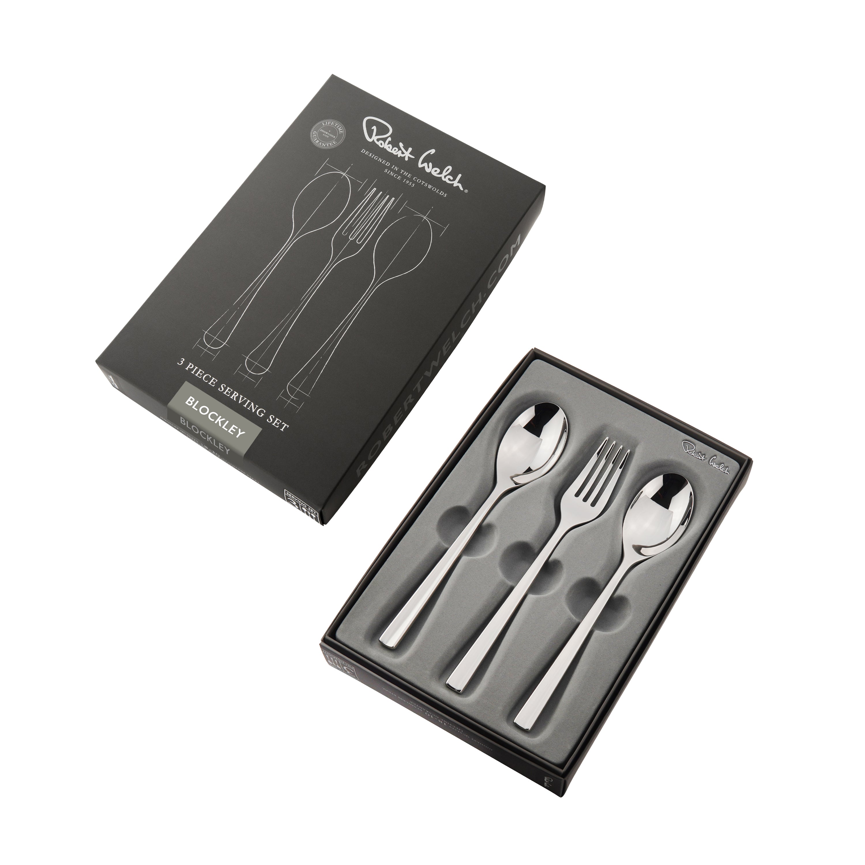 Blockley Bright Serving Set | 3 Piece Set | Cutlery | Robert Welch ...