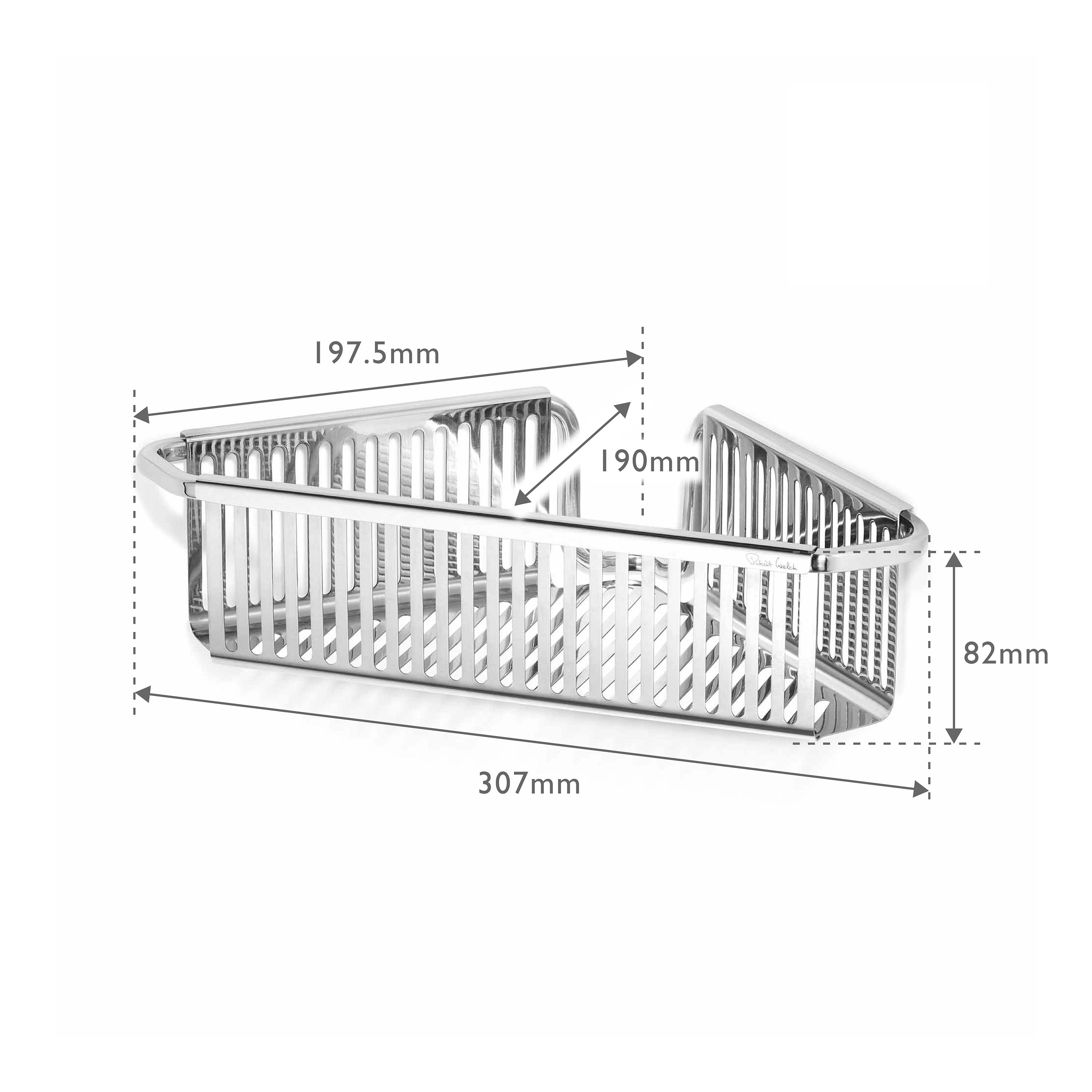Burford Corner Shower Basket Single | Stainless Steel | Robert Welch ...