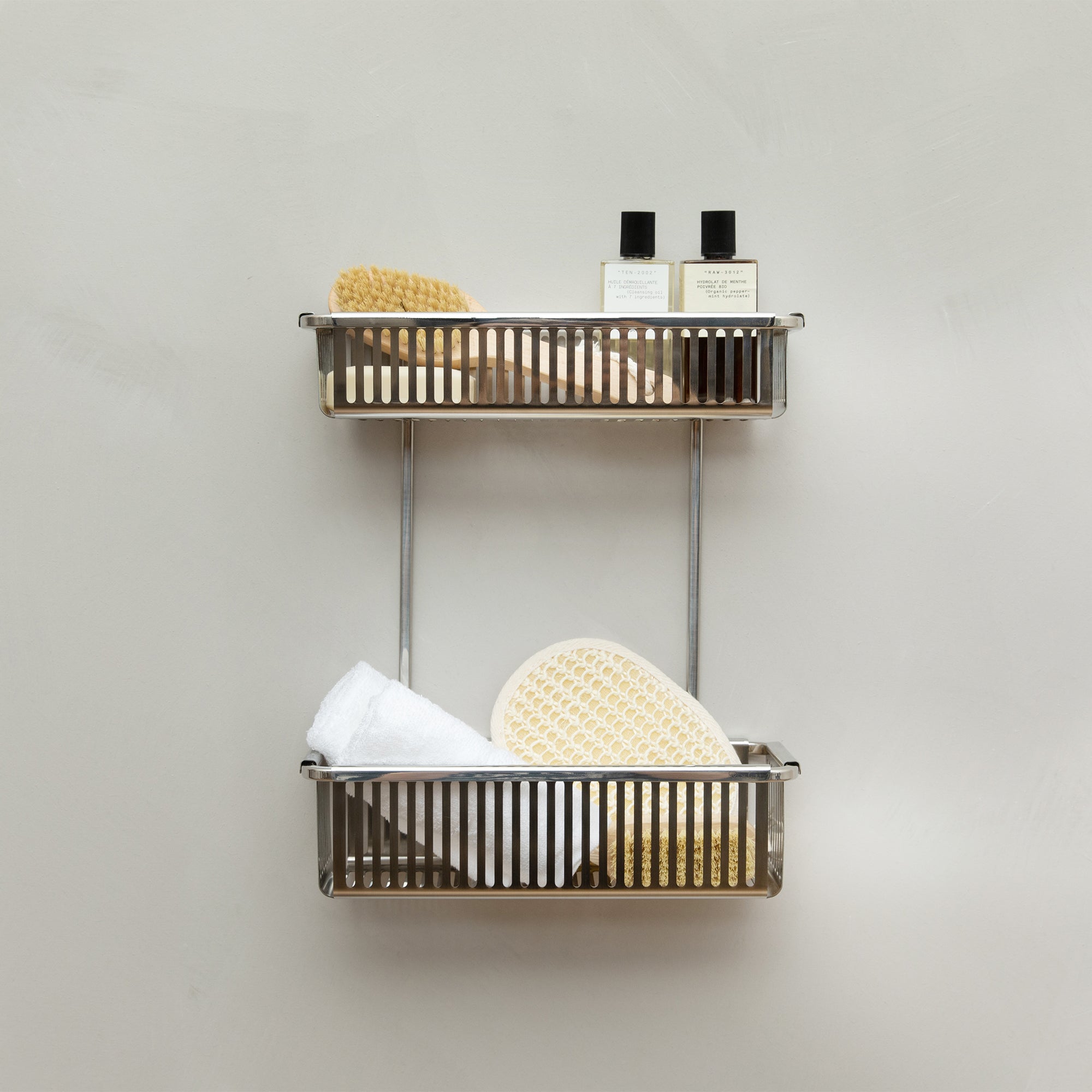 Burford Shower Basket Double | Stainless Steel | Robert Welch Designs Ltd