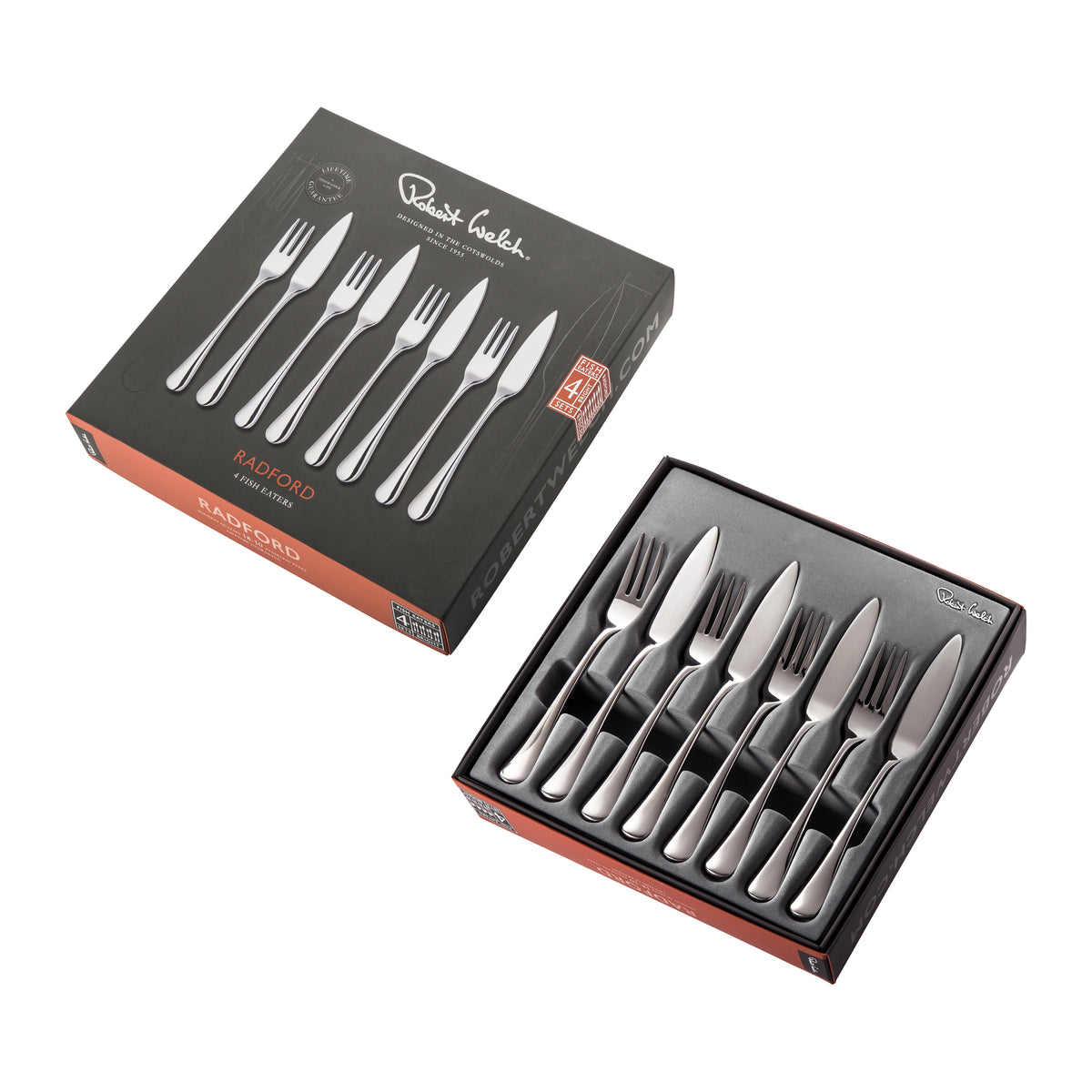 Radford Bright Fish Eaters Set | 4 Piece Set | Cutlery | Robert Welch ...