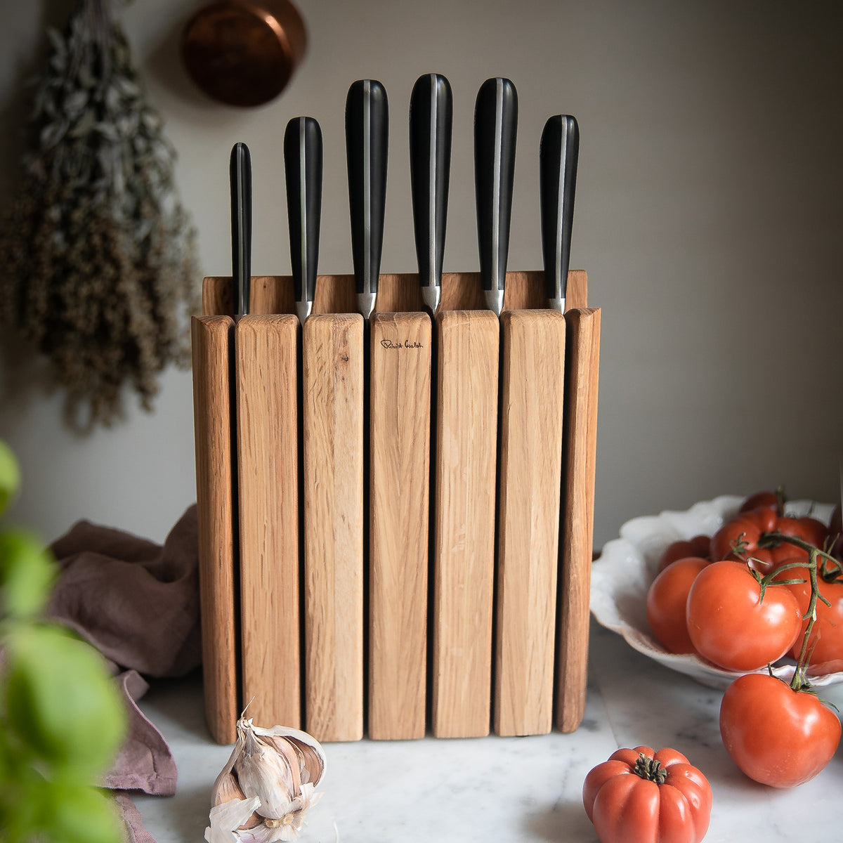 Signature Book Oak Knife Block Set | 7 piece set | Kitchen Knife Set ...
