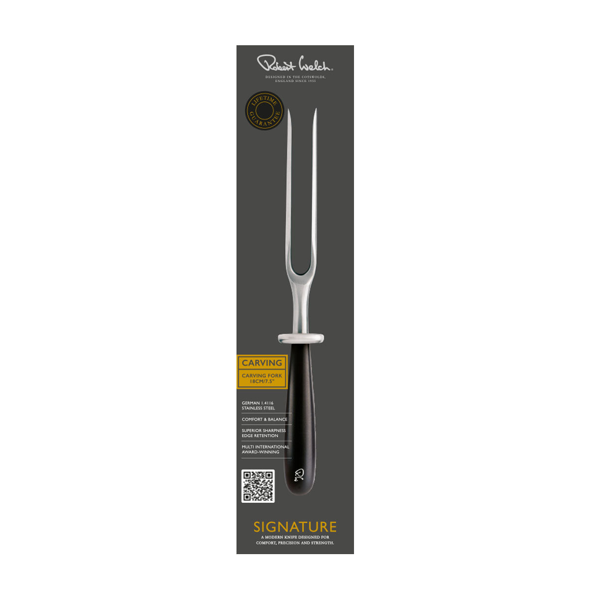 Signature Carving Fork 18cm | Kitchen Knife | Robert Welch Designs Ltd