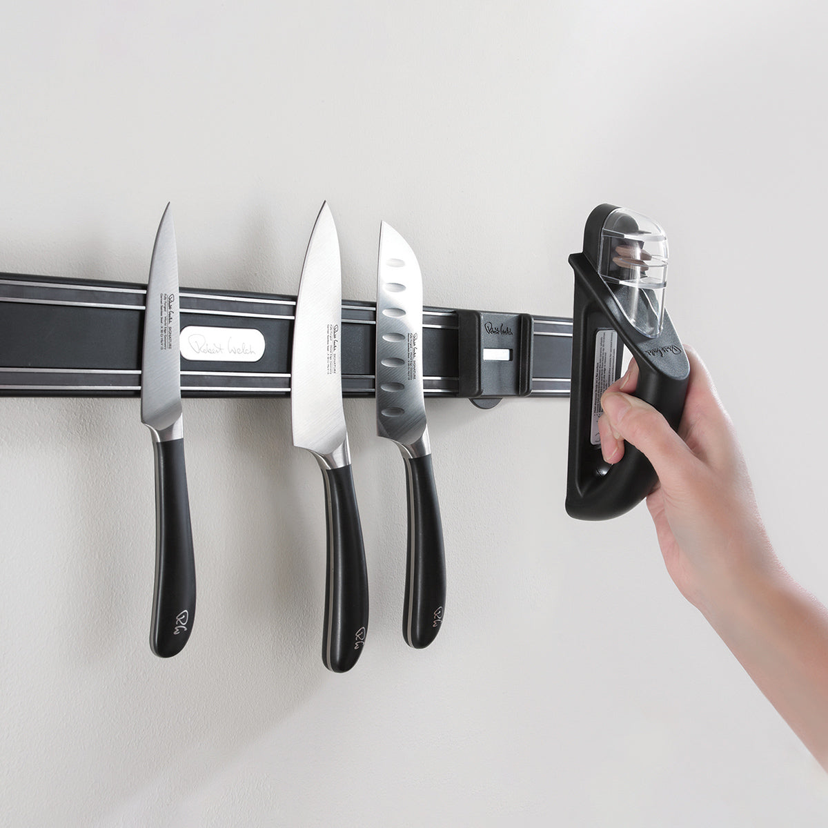 Signature Magnetic Knife Rack Set | 4 Piece Set | Robert Welch Designs Ltd